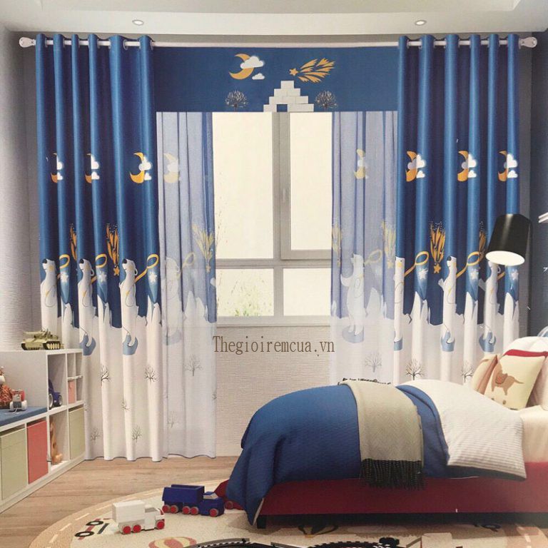 Rèm cho trẻ hoạt hình minions ấn tượng ước ao của bé - Thế Giới Rèm Cửa